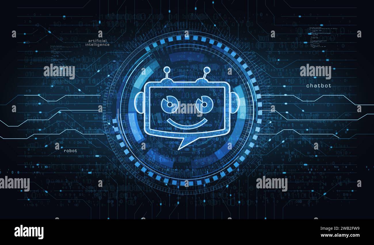 Chatbot Ai Online Assistant Support And Artificial Intelligence Chat Bot Symbol Digital Concept