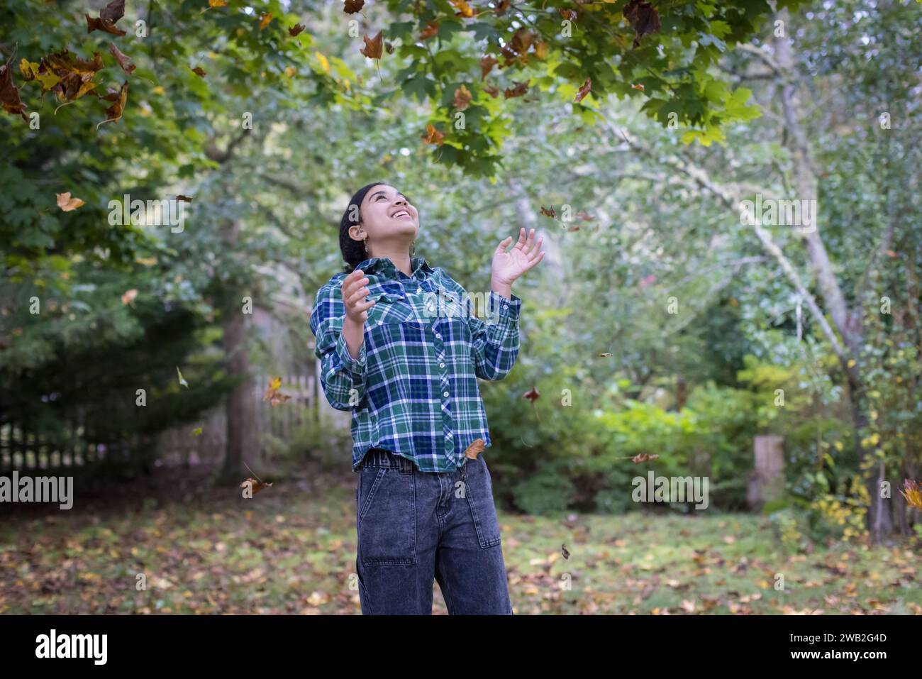 Teen girl leaves hi-res stock photography and images - Alamy