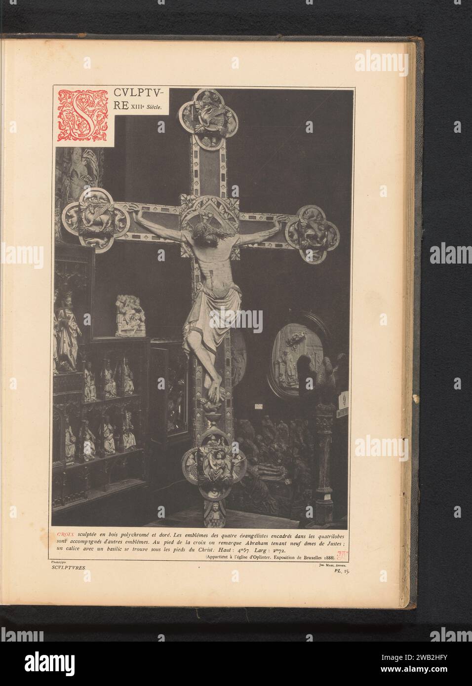 Wooden sculpture from Christ on the cross, Anonymous, Joseph Maes (Possible), c. 1881 - in or ...
