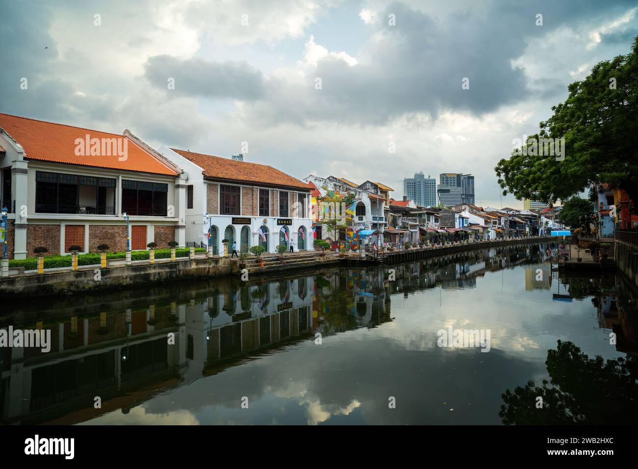 Historical buildings of the old Malaysian town of Malacca, Malaysia. It is listed as a UNESCO ...