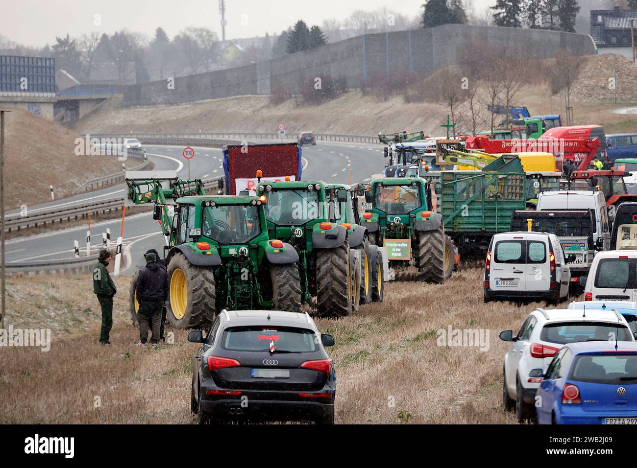 Bauernprotest 08.01.2024, Chemnitz, Politik, Bauernprotest Am 08.01. ...