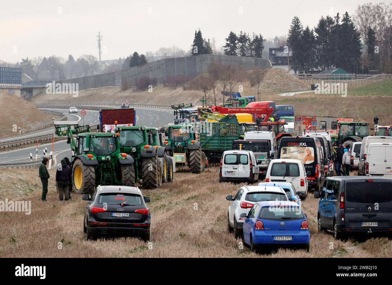 Bauernprotest 08.01.2024, Chemnitz, Politik, Bauernprotest Am 08.01. ...