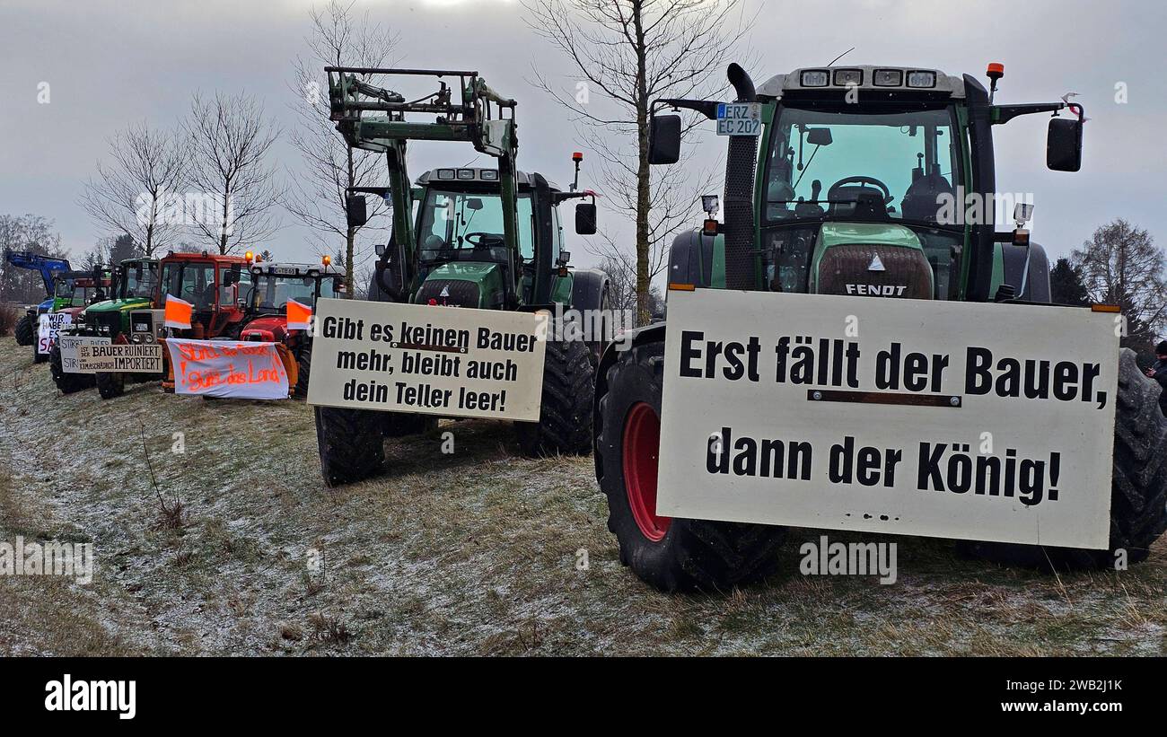 Bauernprotest 08.01.2024, Chemnitz, Politik, Bauernprotest Am 08.01. ...