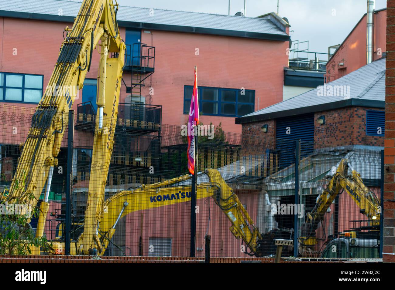 Belfast, United Kingdom, 08 01 2024, Demolition work begins on the ...