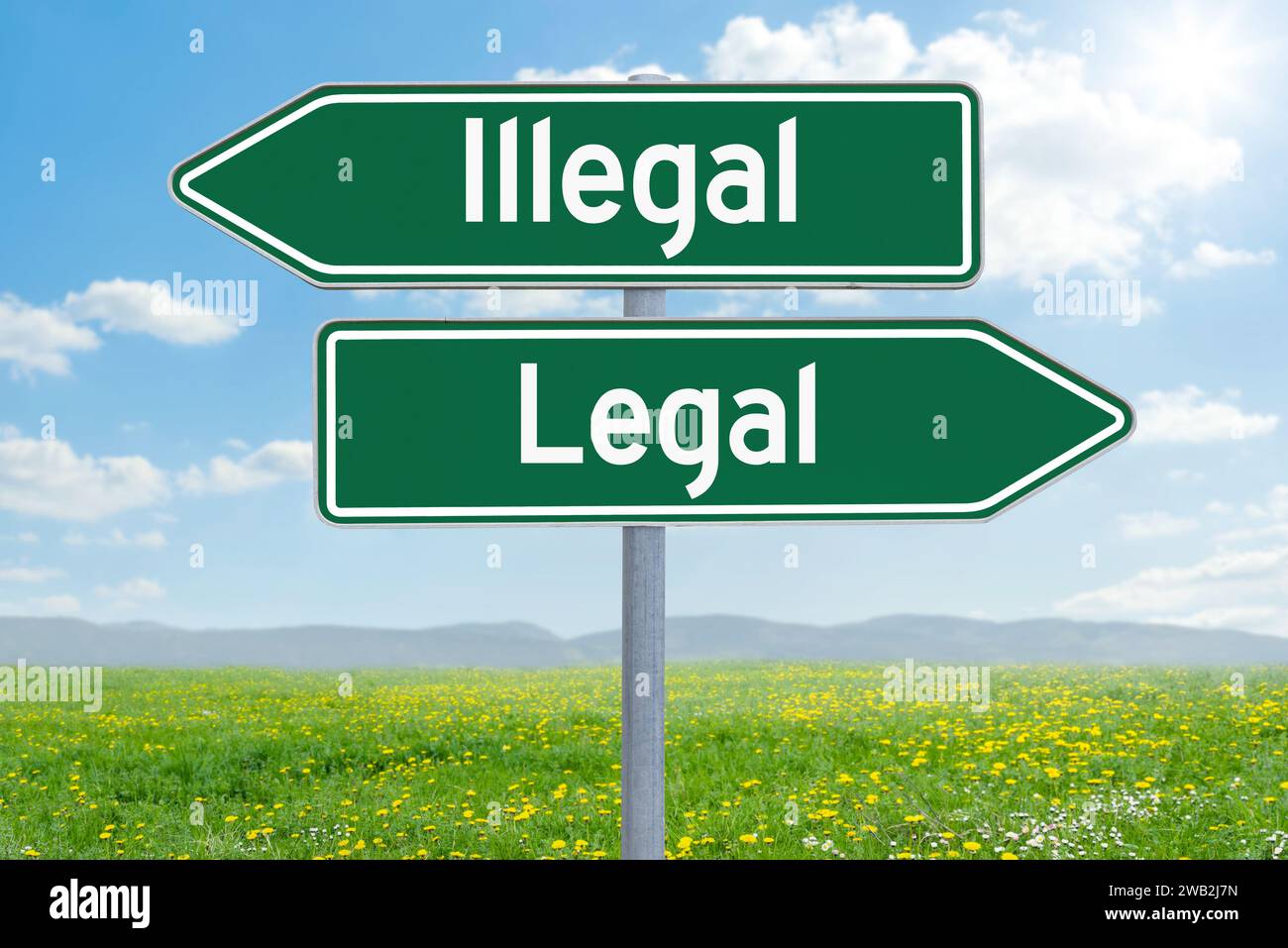 Legal illegal post hi-res stock photography and images - Alamy