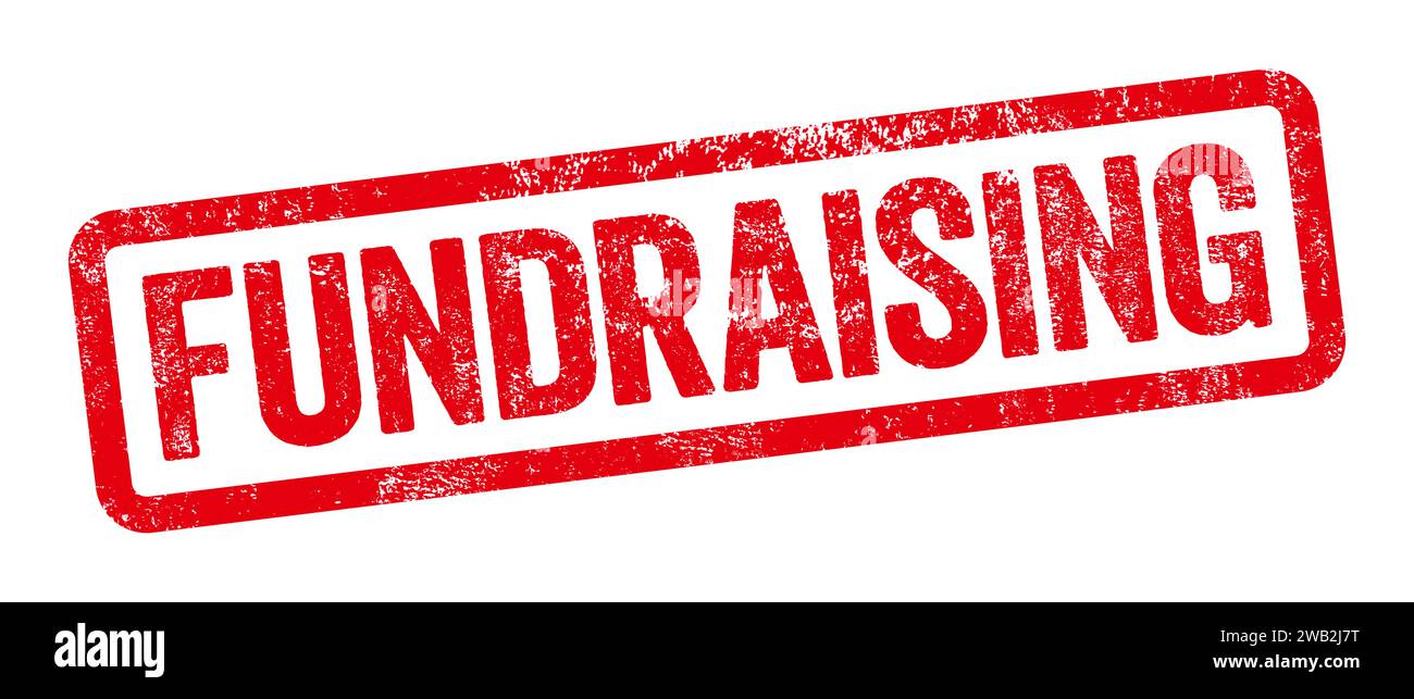 Red stamp on a white background - Fundraising Stock Photo - Alamy
