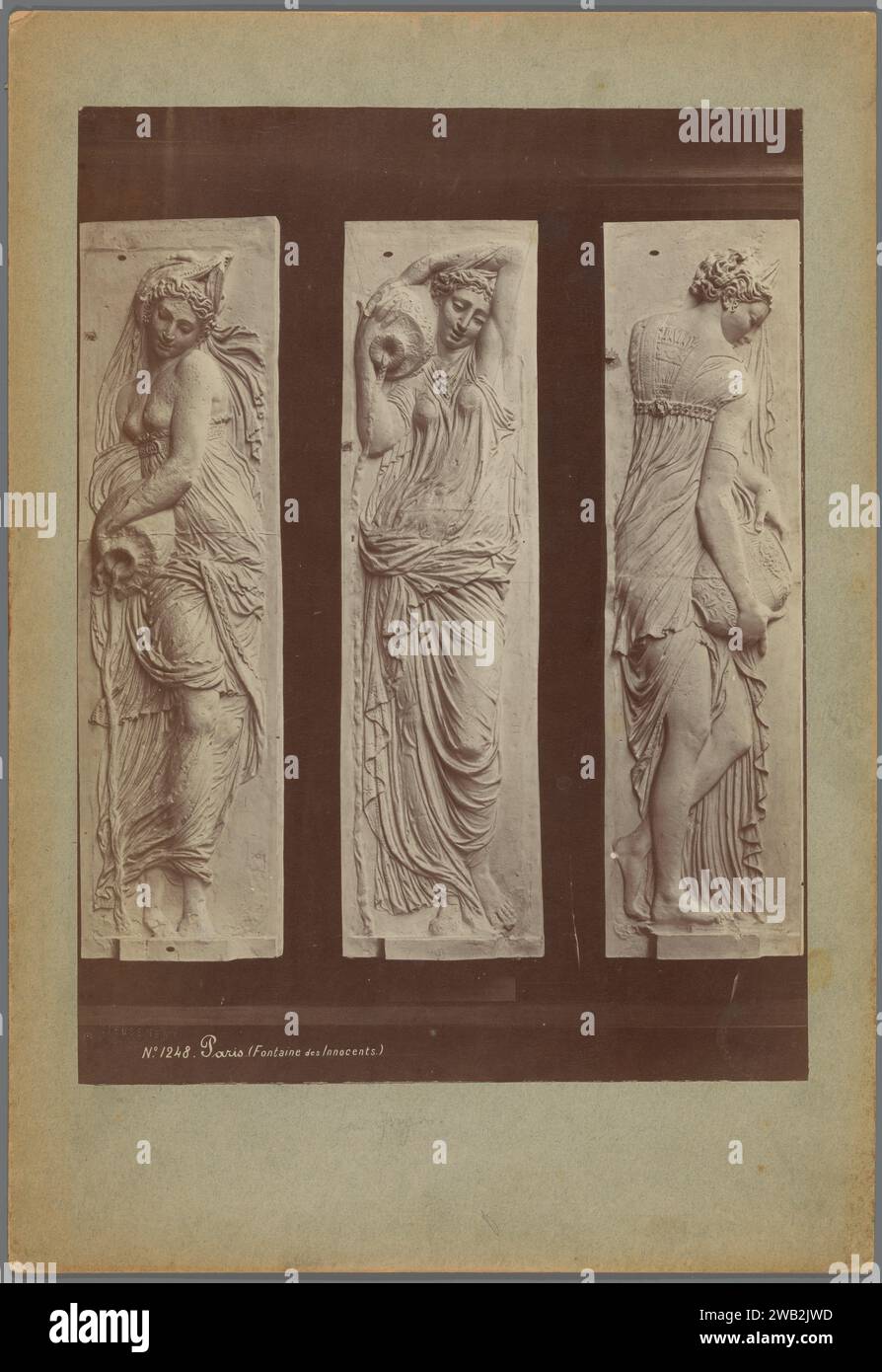 Three plaster bikes of reliefs in the Musée des Monuments Français ...