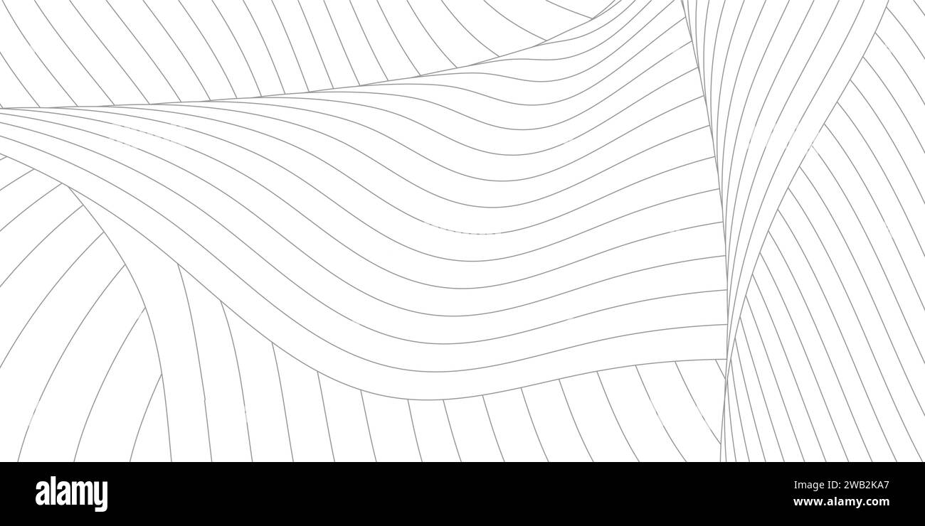 Abstract background of wavy lines. Background of smooth parallel lines ...