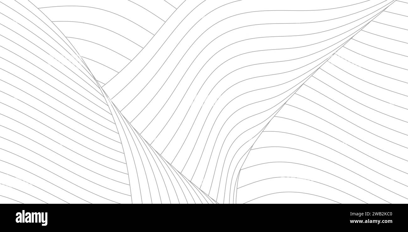 Abstract background of wavy lines. Background of smooth parallel lines ...
