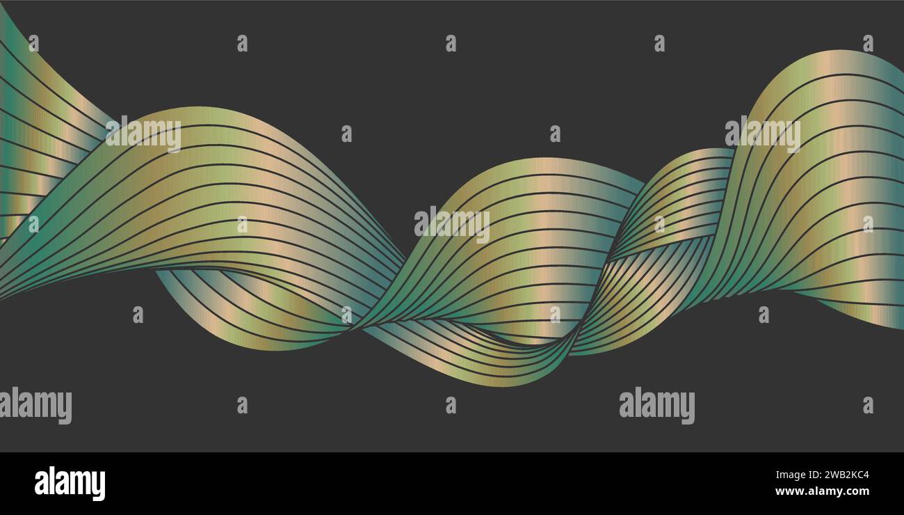 A colorful wave. Gradient design of a sinuous line. Vector illustration ...
