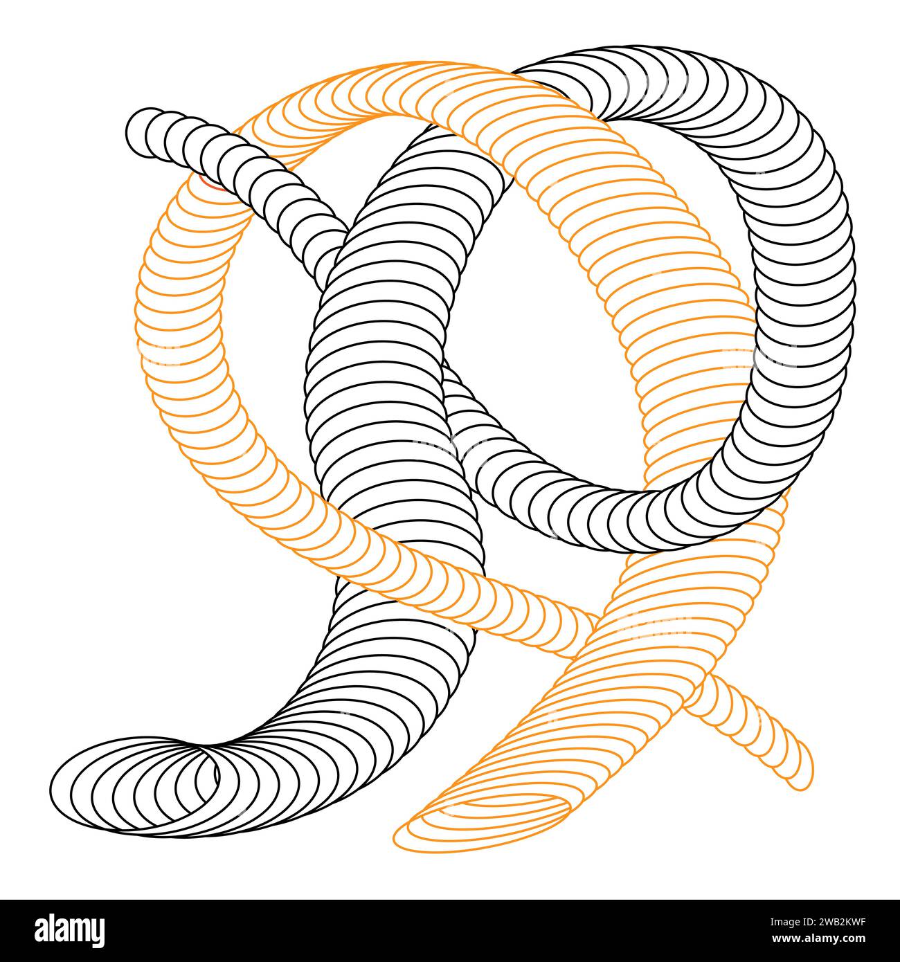 The spiral. The interweaving of two elements. A design element for ...