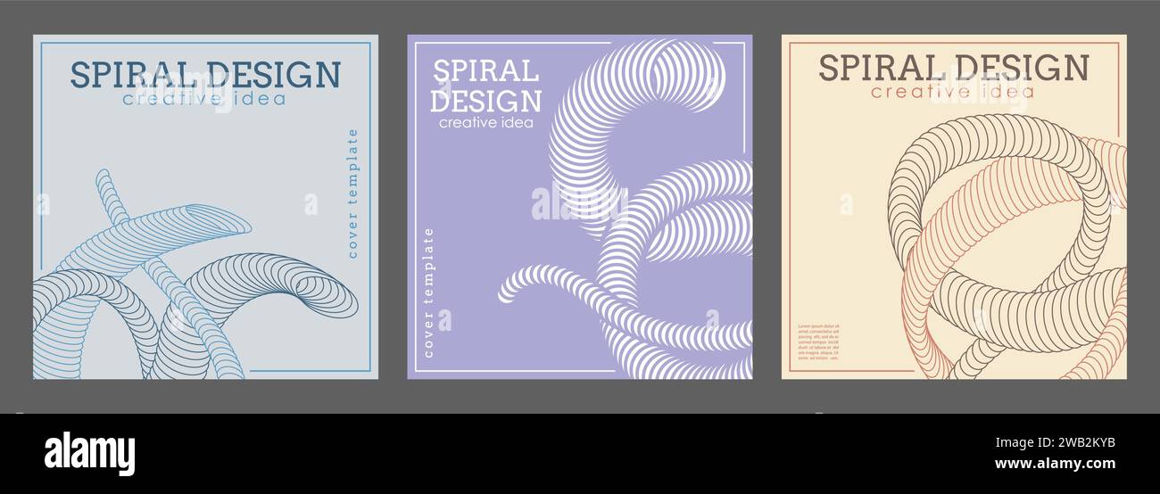 Spiral design. The template of the new trend covers, banners, posters ...