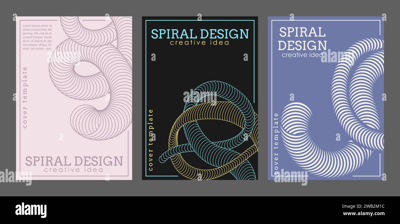Spiral design. The template of the new trend covers, banners, posters ...