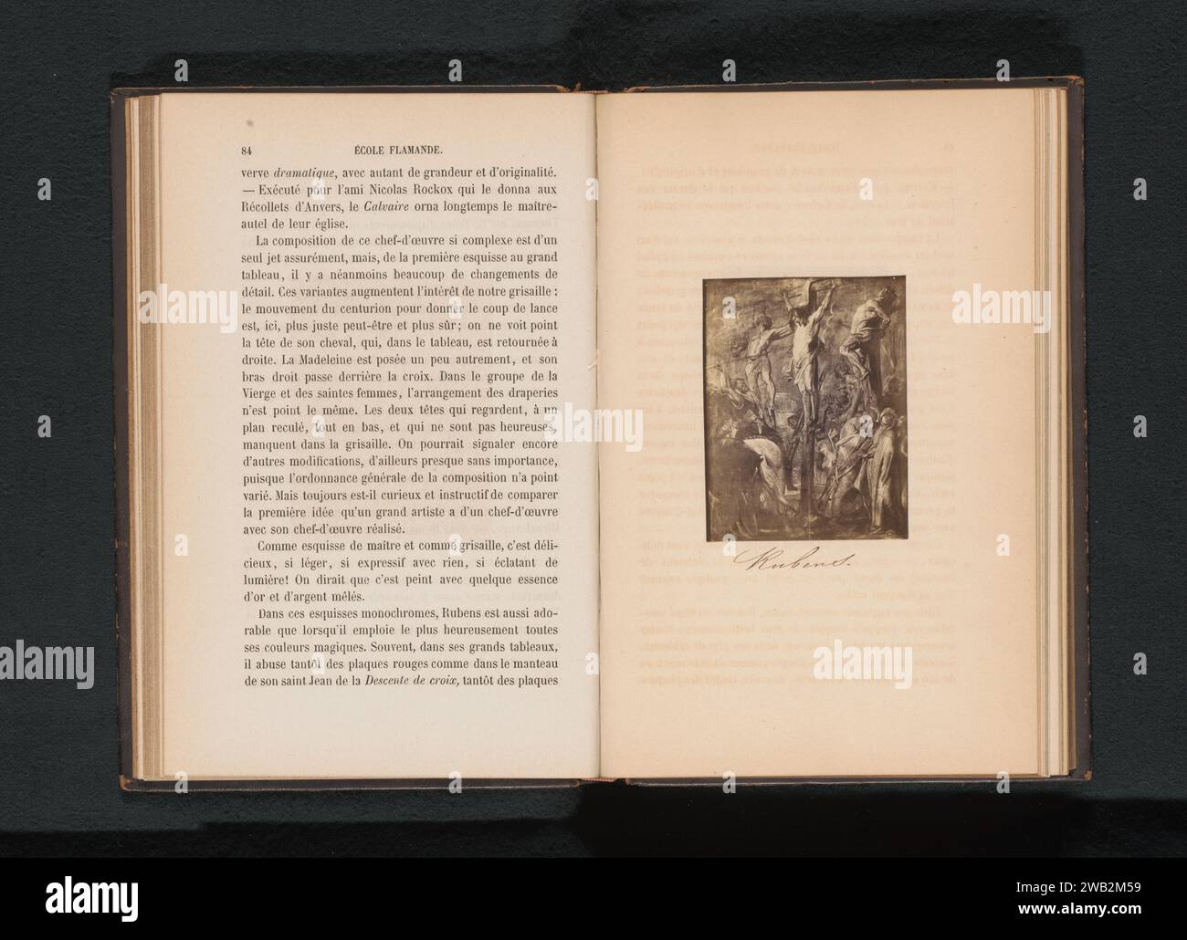 Photo production of a painting of the crucifixion of Christ by Peter Paul Rubens, Edmond ...