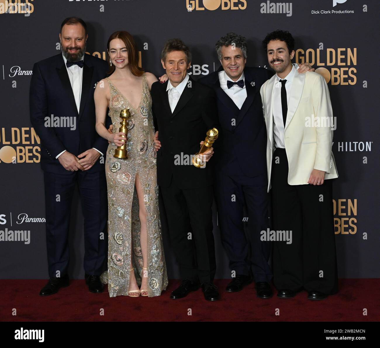 Los Angeles, USA. 07th Jan, 2024. LOS ANGELES, USA. January 07, 2024: Yorgos Lanthimos, Emma ...