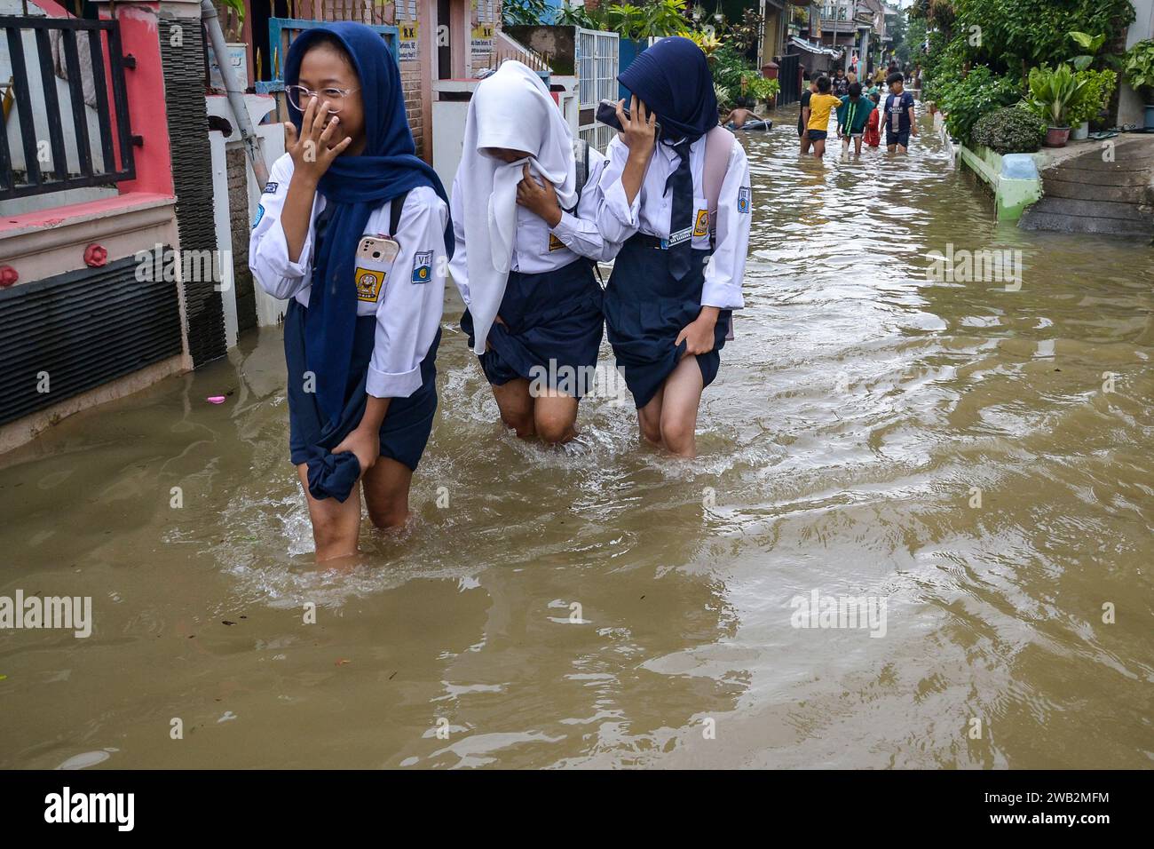Bandung Regency, West Java, Indonesia. 8th Jan, 2024. A junior high ...