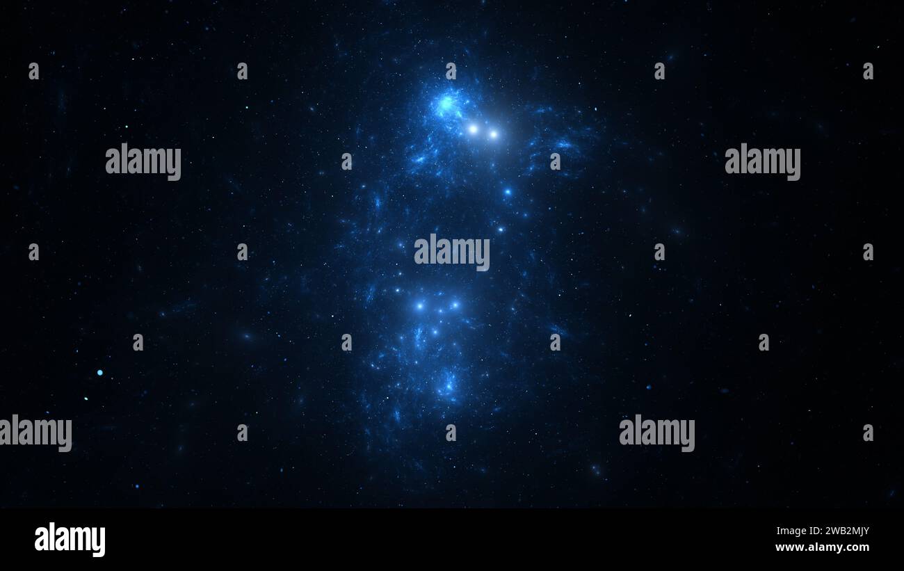 Panorama Space scene with planets, stars and galaxies. Banner template ...