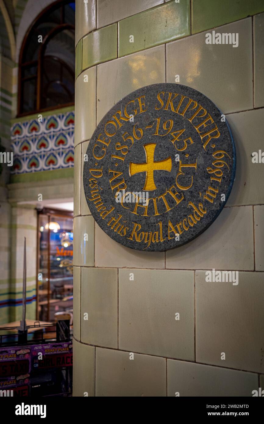 George Skipper Architect The Royal Arcade Norwich - memorial plaque to ...