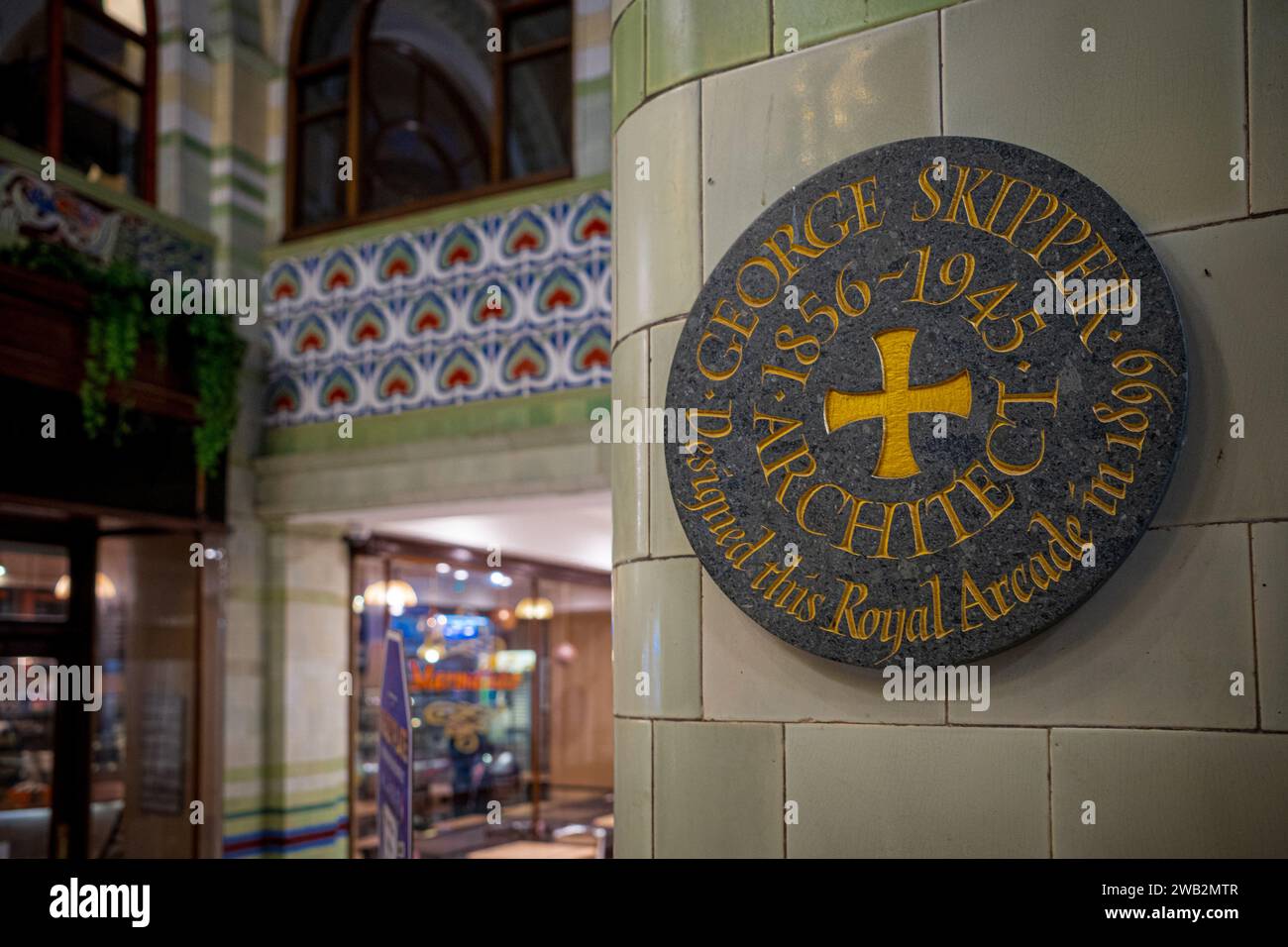 George Skipper Architect The Royal Arcade Norwich - memorial plaque to ...