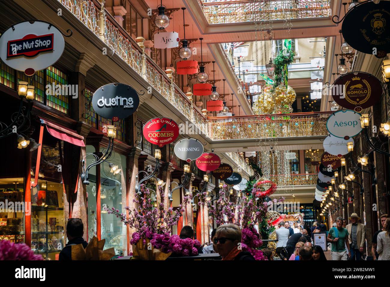 The Strand Arcade at Christmas, Sydney, New South Wales, Australia ...