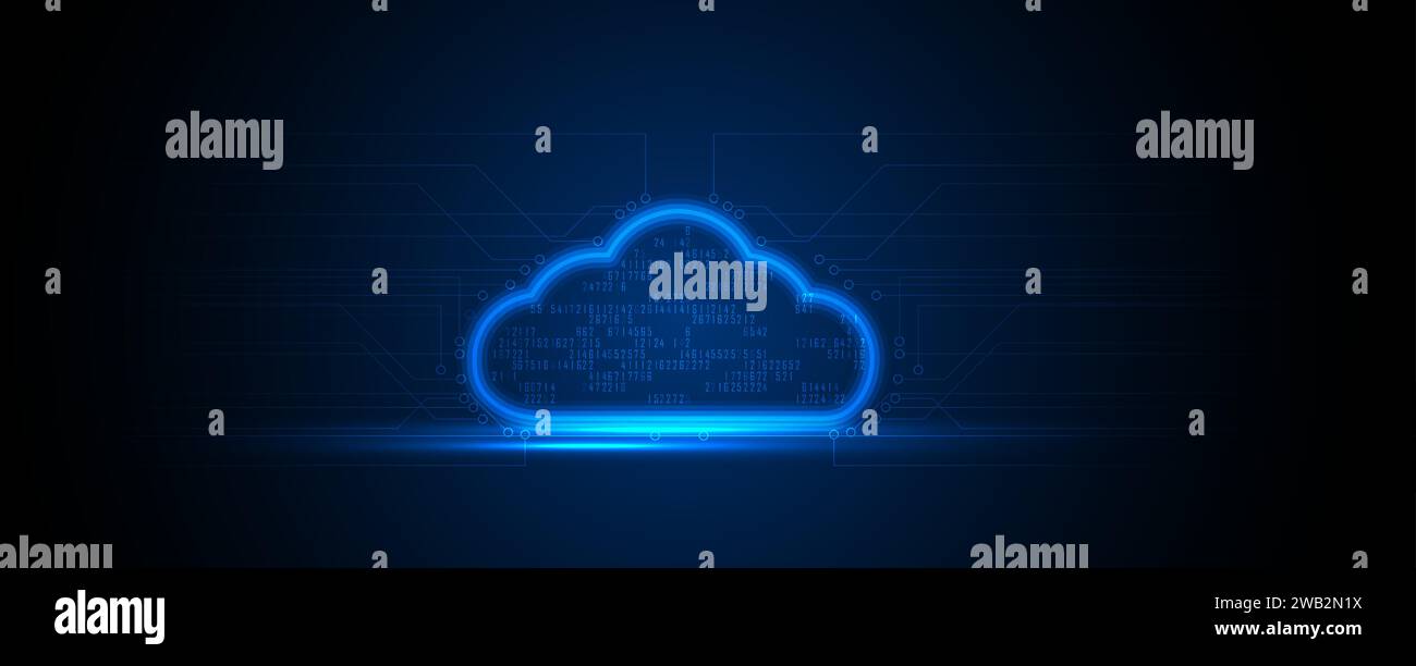 Modern cloud technology. Integrated digital web concept background ...