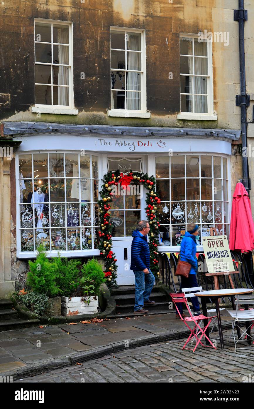 The Abbey Deli cafe, Bath, Somerset Stock Photo - Alamy