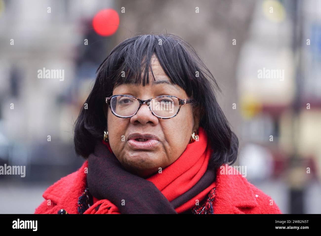 London, UK. 8 January 2024. Diane Abbott former Shadow Home secretary ...