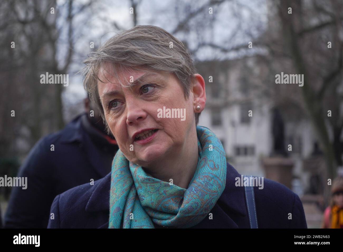 London, UK. 8 January 2024. Yvette Cooper, Shadow Home secretary and ...