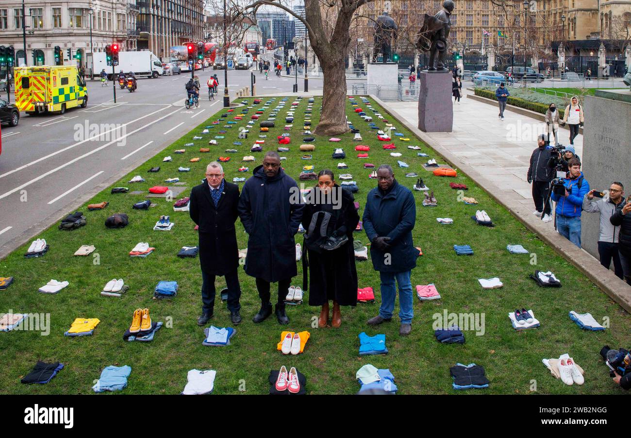 London, UK. 8th Jan, 2024. Patrick Green, Idris Elba, Yemi Hughes and ...