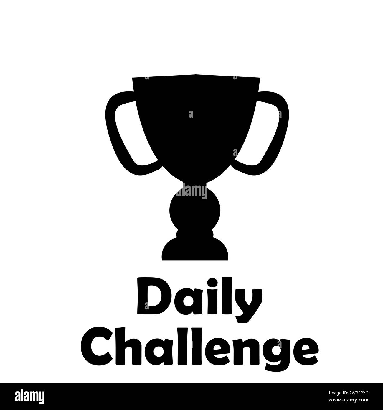 Daily Challenge concept with trophy Stock Vector Image & Art - Alamy