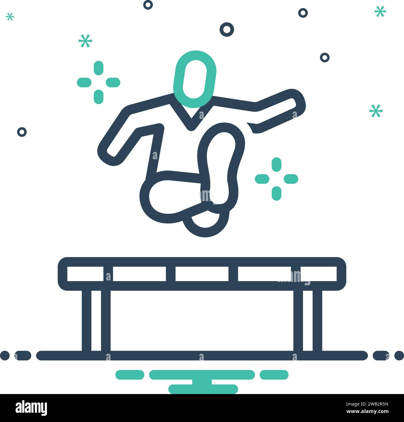 Silhouette hurdle jump Stock Vector Images - Alamy