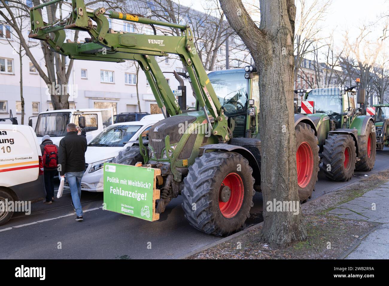 German Farmers Demonstration in Potsdam 08.01.24 Stock Photo - Alamy