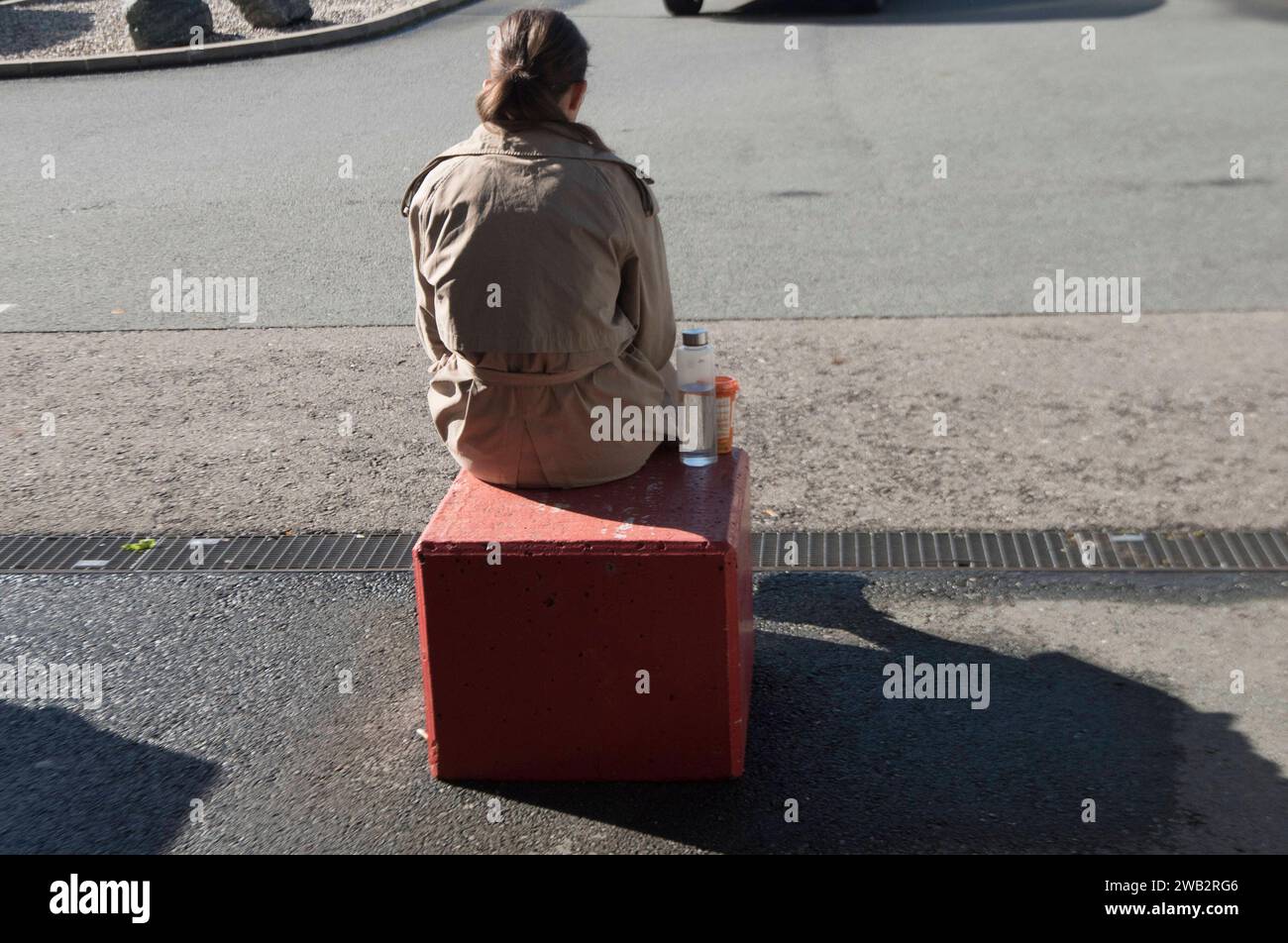 a single woman without a partner, being and living alone a single woman ...