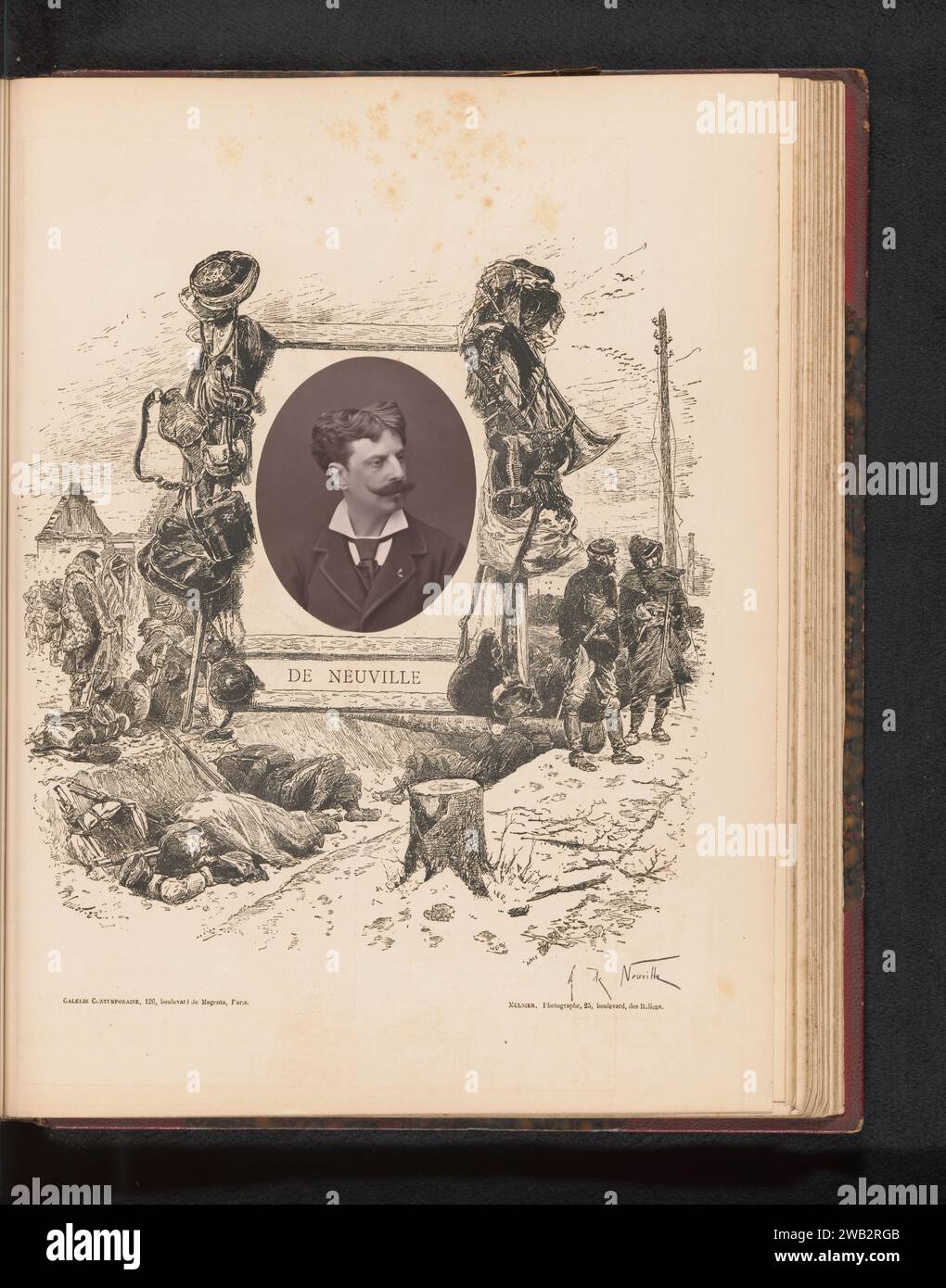 Portret van Alphonse de Neuville, Ferdinand Mulnier, c. 1871 - in or ...