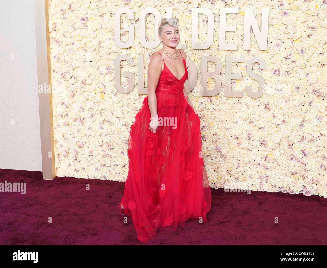 Los Angeles, USA. 07th Jan, 2024. Florence Pugh attends the arrivals of ...