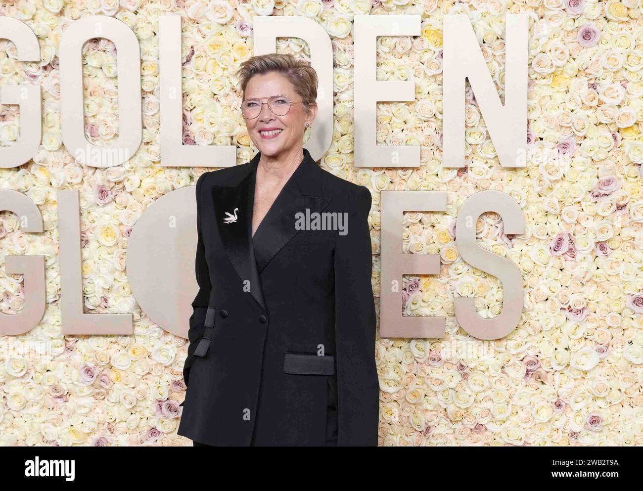 Los Angeles, USA. 07th Jan, 2024. Annette Bening attends the arrivals ...