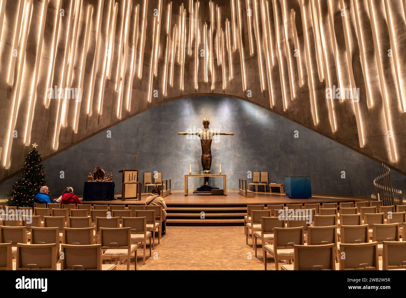 The interior of the Cathedral of The Northern Lights (Nordlyskatedralen ...