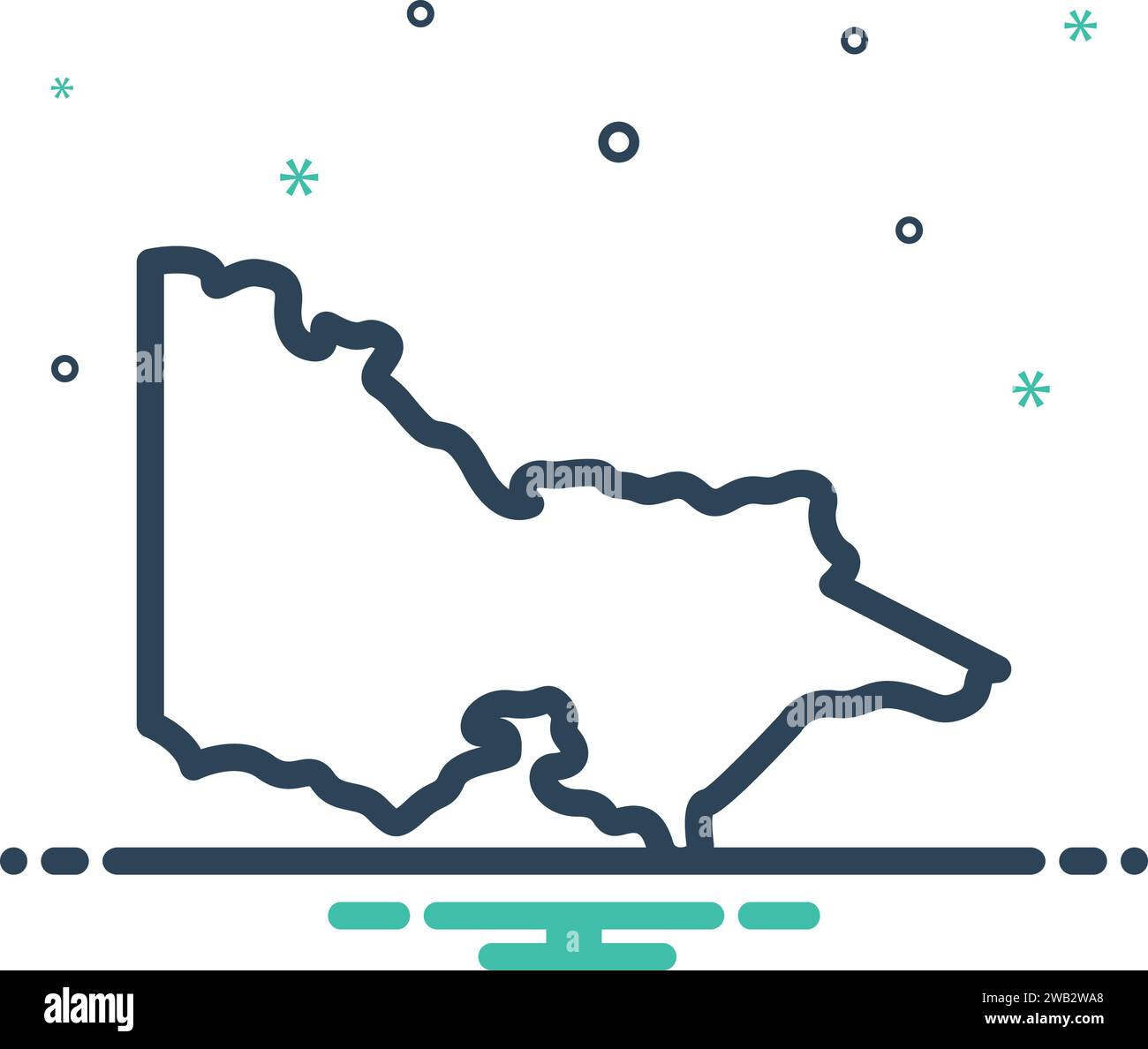 Victoria state map Stock Vector Images - Alamy