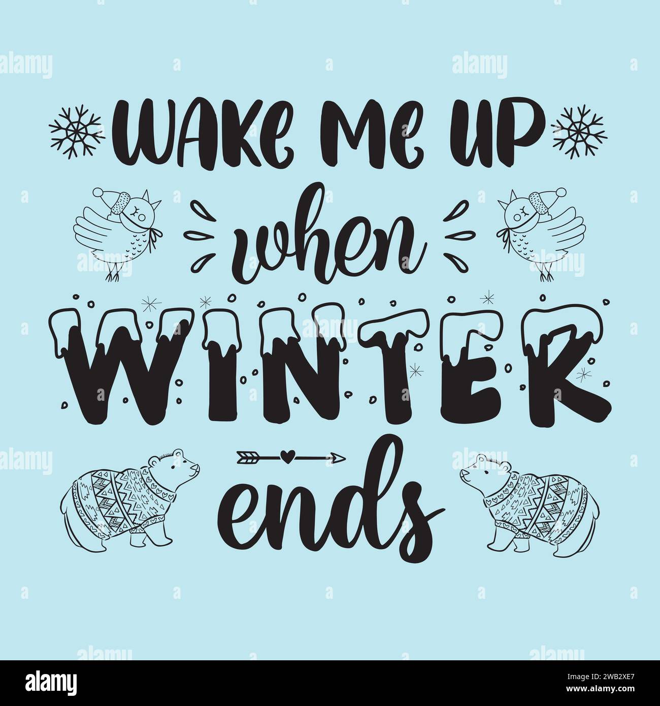 Winter SVG Design Stock Vector Image & Art - Alamy