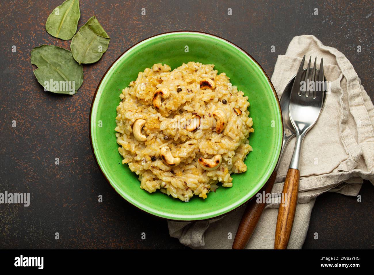 Ven Pongal (Khara Pongal), traditional Indian savoury rice dish made ...