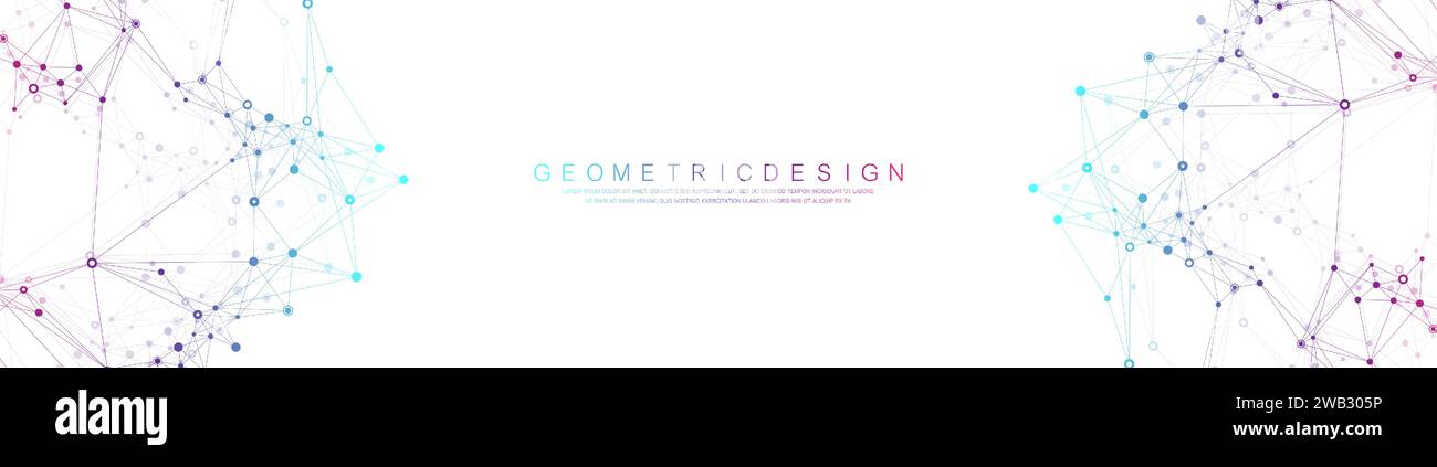 Global network connection banner design template. Header social network ...