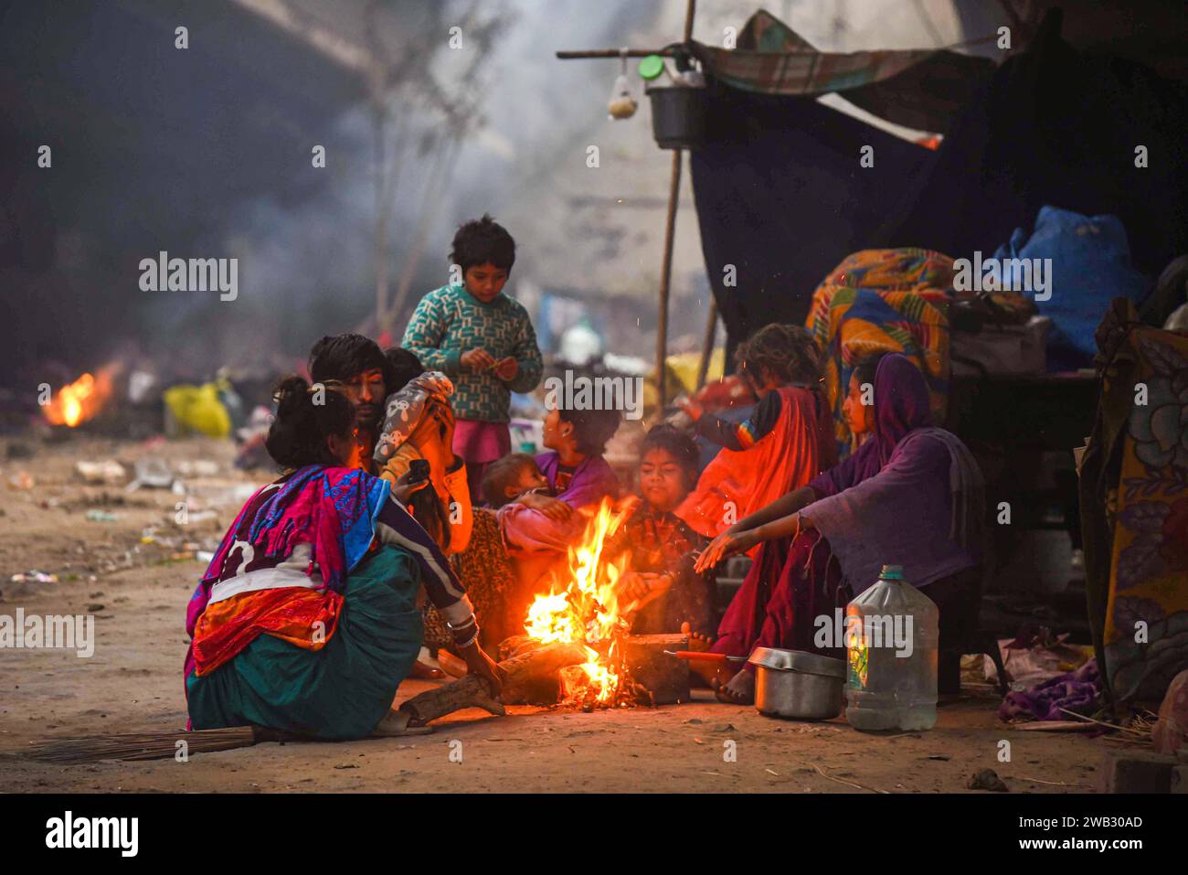 New Delhi, India. 04th Jan, 2024. GURUGRAM, INDIA - JANUARY 3: Homeless ...