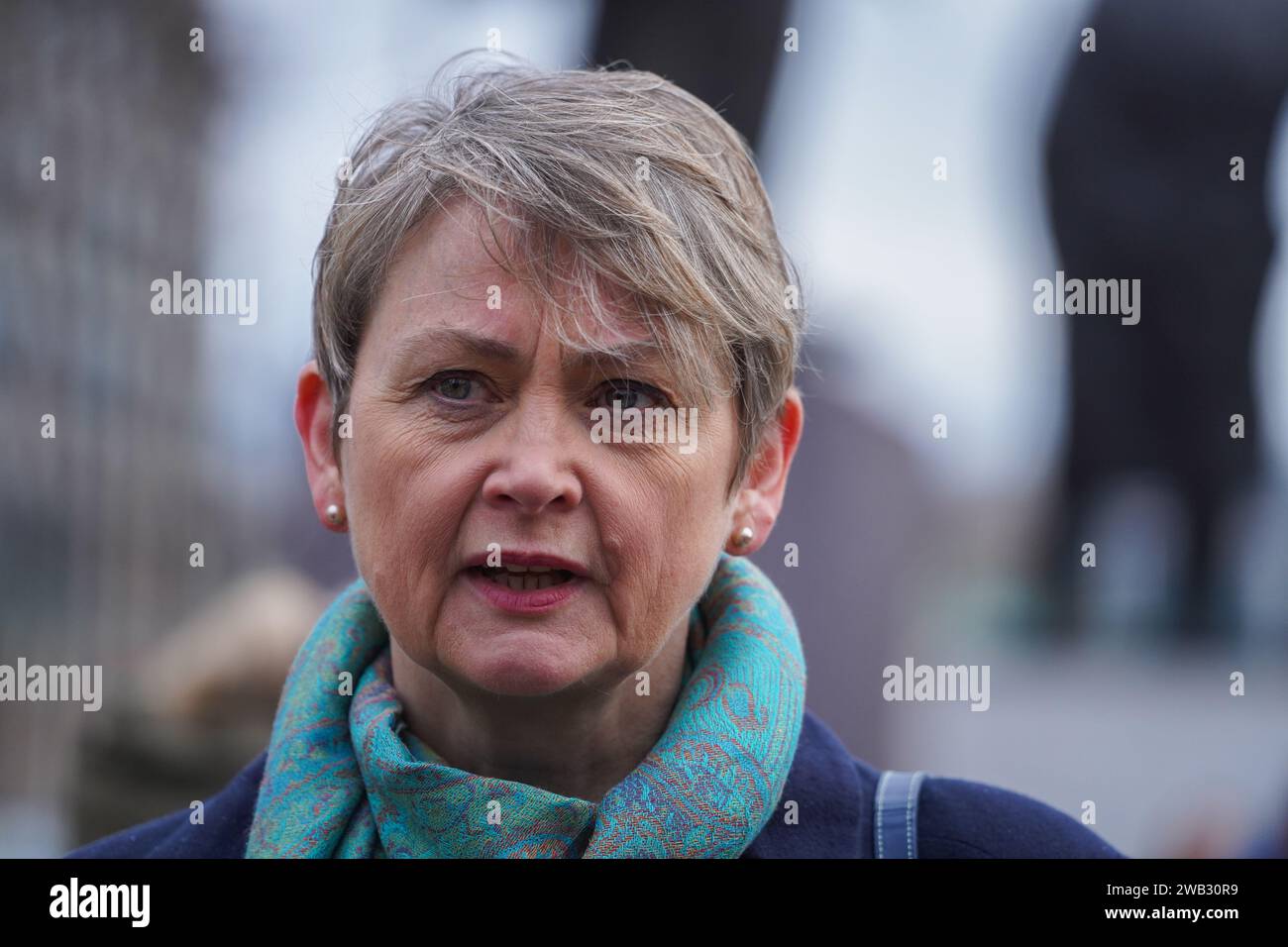 London, UK. 8 January 2024. Yvette Cooper, Shadow Home secretary and ...