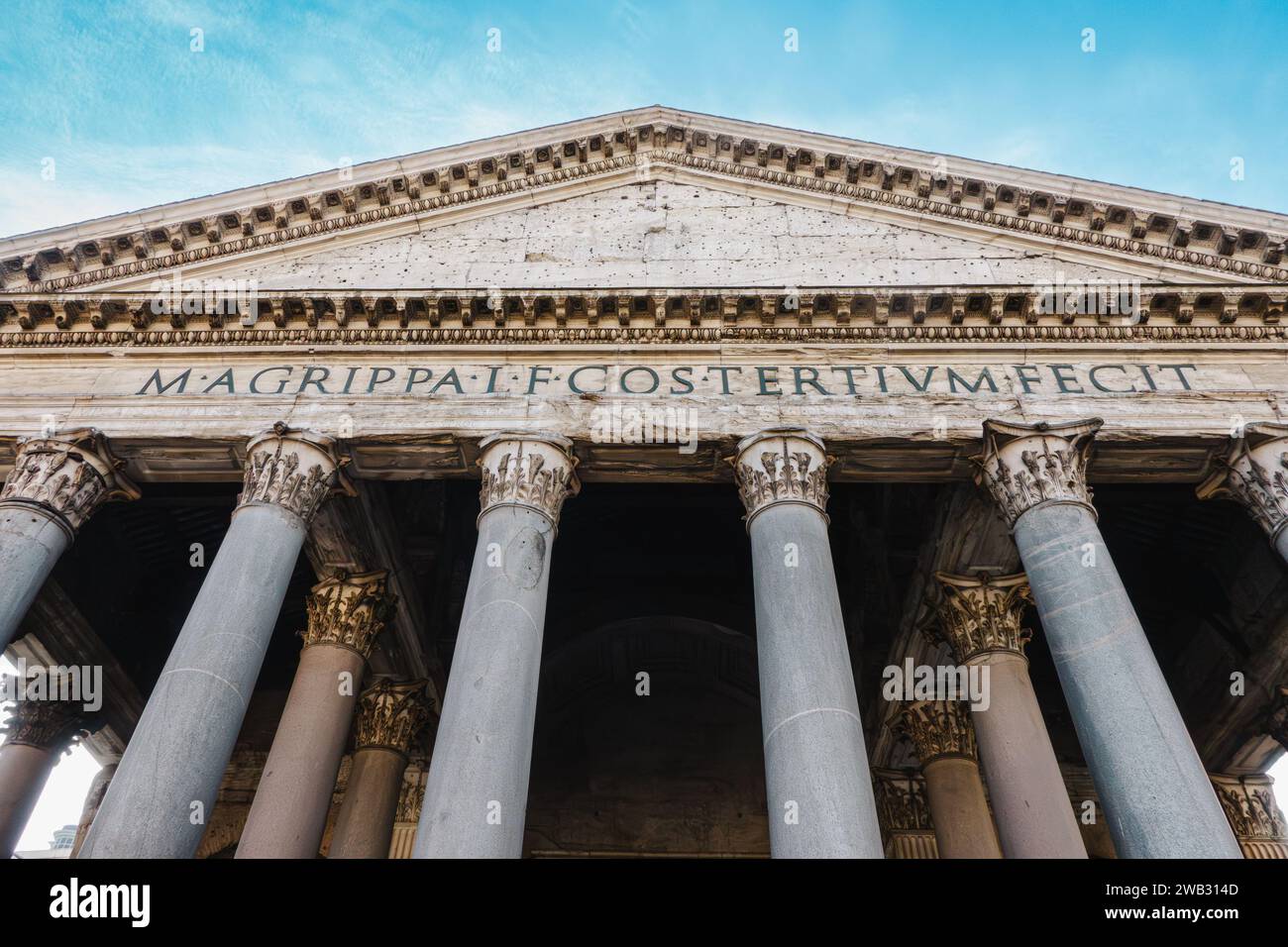 Ancient Rome, Pantheon facade and columns. Corinthian columns of the Pantheon Stock Photo - Alamy