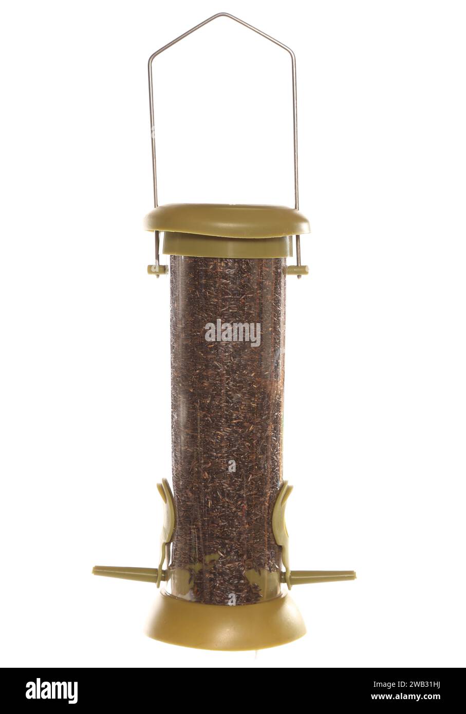 Bird on winter feeder Cut Out Stock Images & Pictures - Alamy