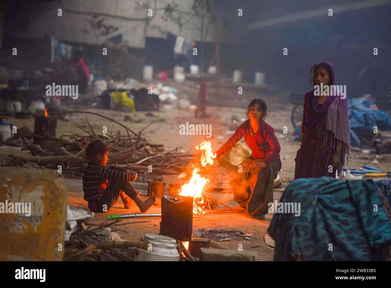 New Delhi, India. 04th Jan, 2024. GURUGRAM, INDIA - JANUARY 3: Homeless ...