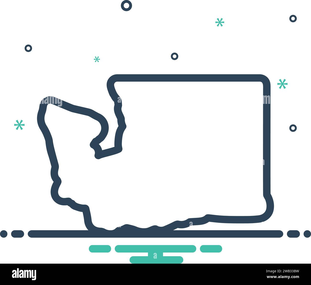 Icon for washington,map Stock Vector Image & Art - Alamy