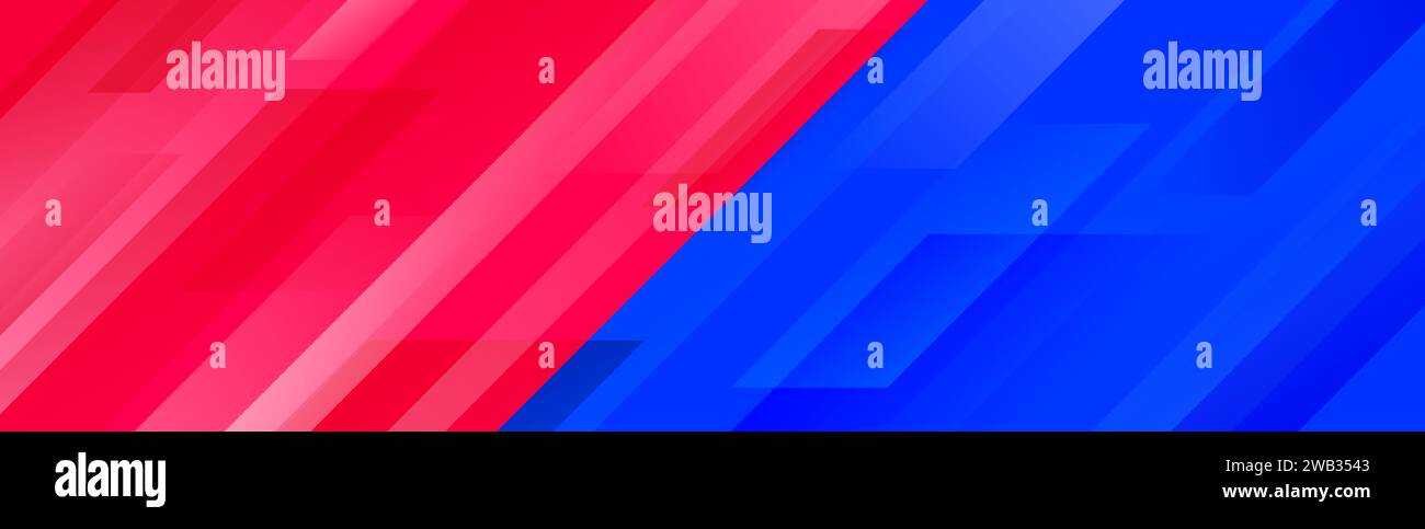 Red and blue team sport footer design. Abstract diagonal lines ...