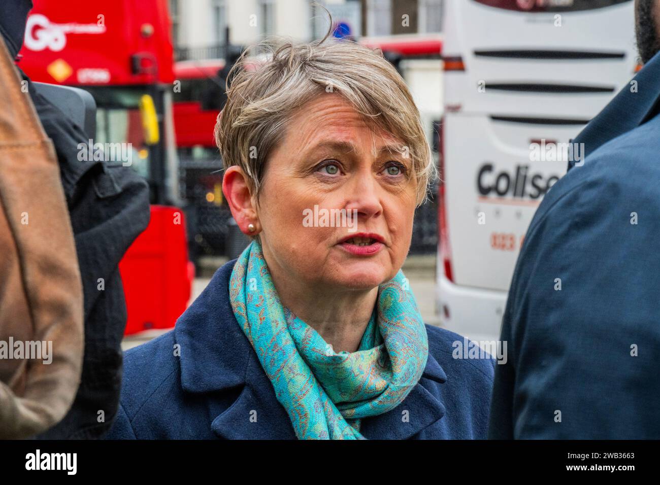 London, UK. 8th Jan, 2024. Yvette Cooper, Labour Shadow Home Secretary ...