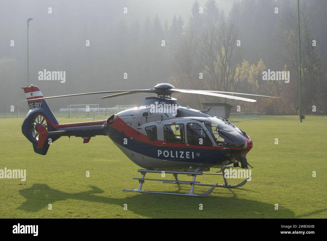 a police helicopter in the air, mobility and transportation in aviation ...